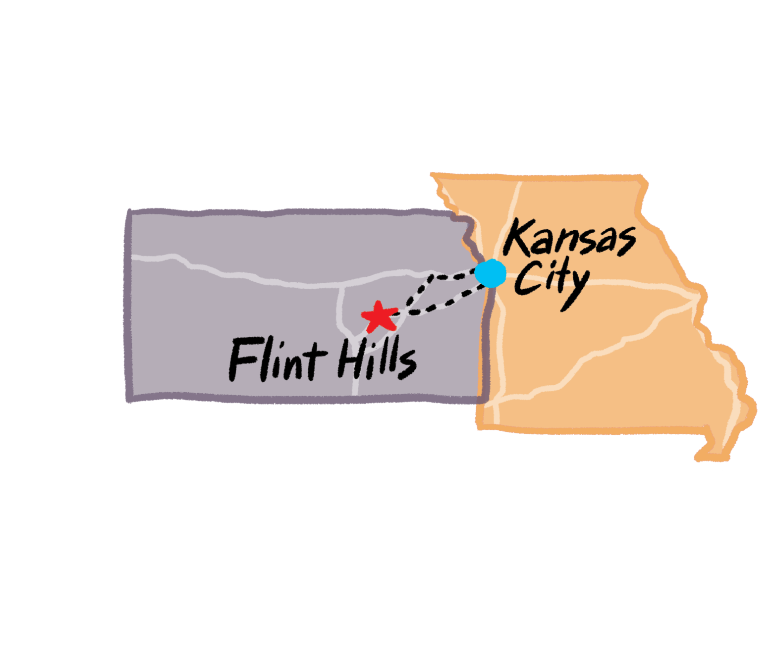 Sublime calm on the open range in the Flint Hills of Kansas