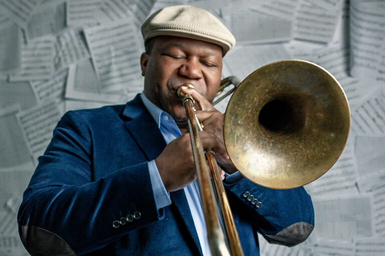 Jazz trombonist and bandleader Marcus Lewis chats about music, KC and Juneteenth
